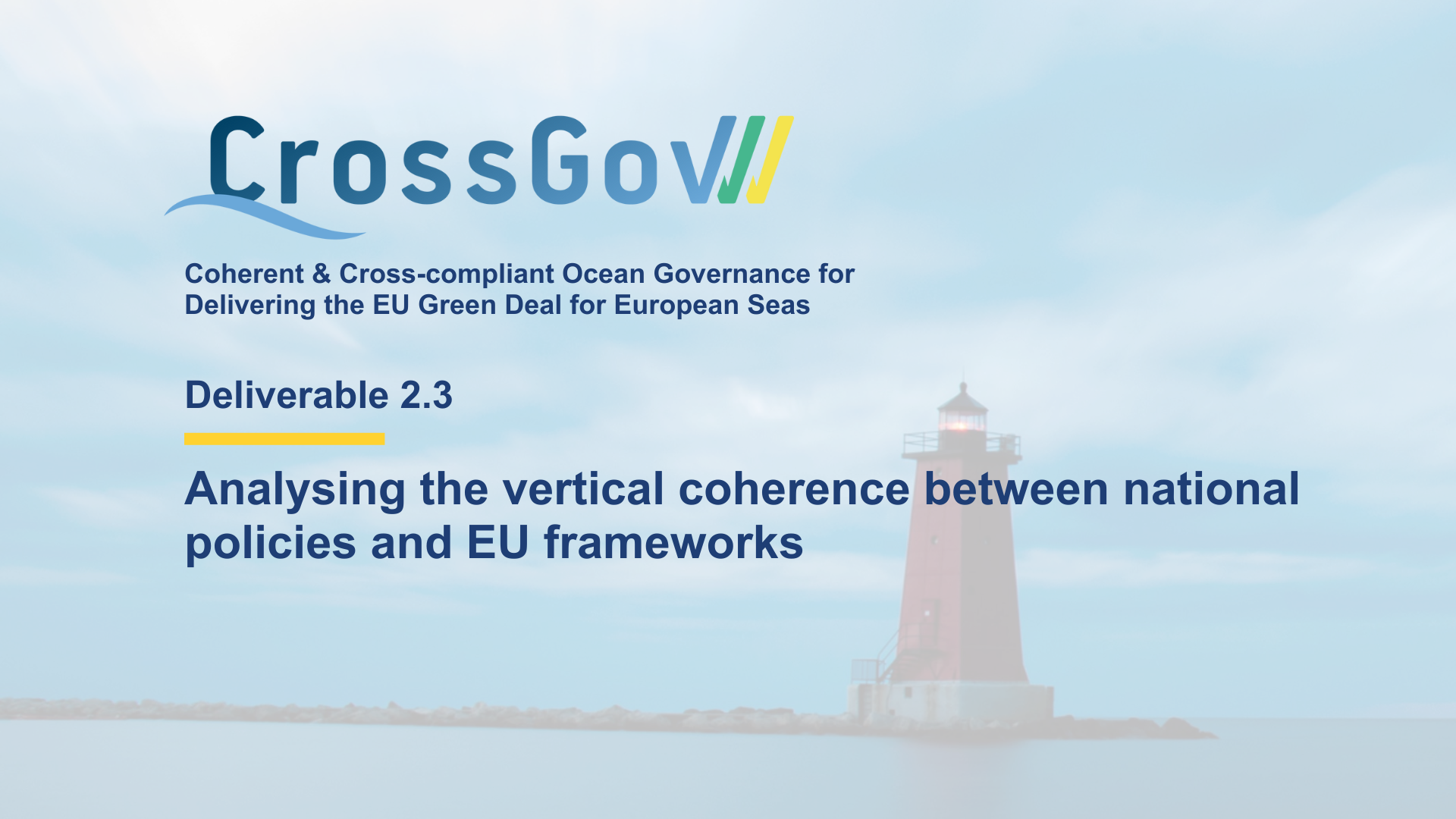Vertical coherence EU and national policies and laws - Crossgov Project